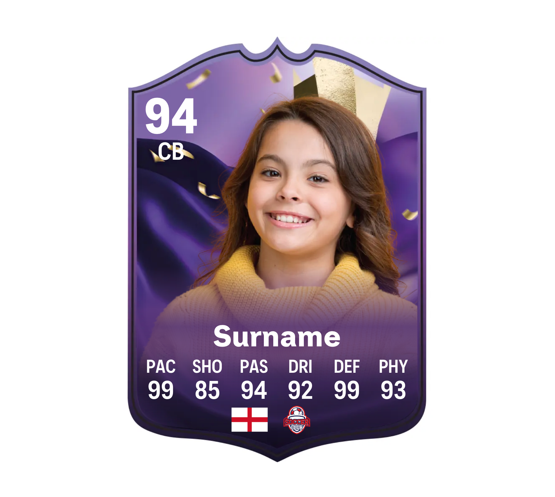 Personalised FC25 End of Era Football Card – Kids Merch