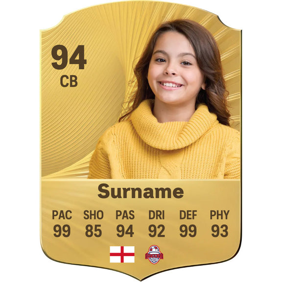 Personalised FC26 Gold Card – Kids Merch